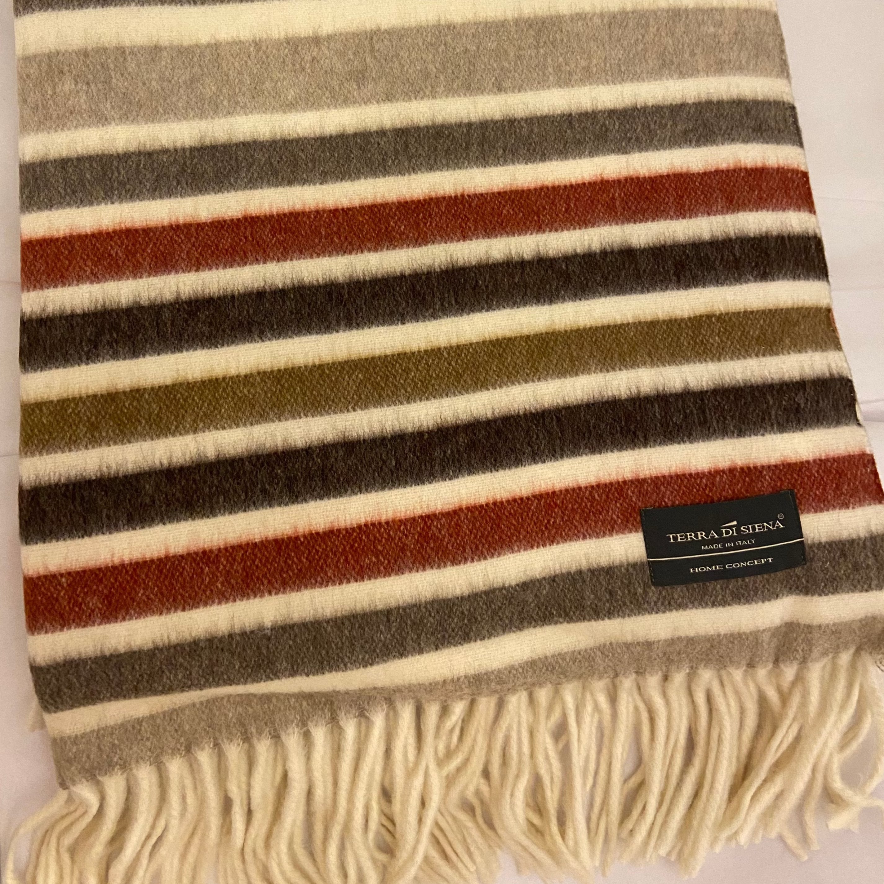Ripal Striped Throw by Terra Di Siena – Dreamweaver Linens Ltd